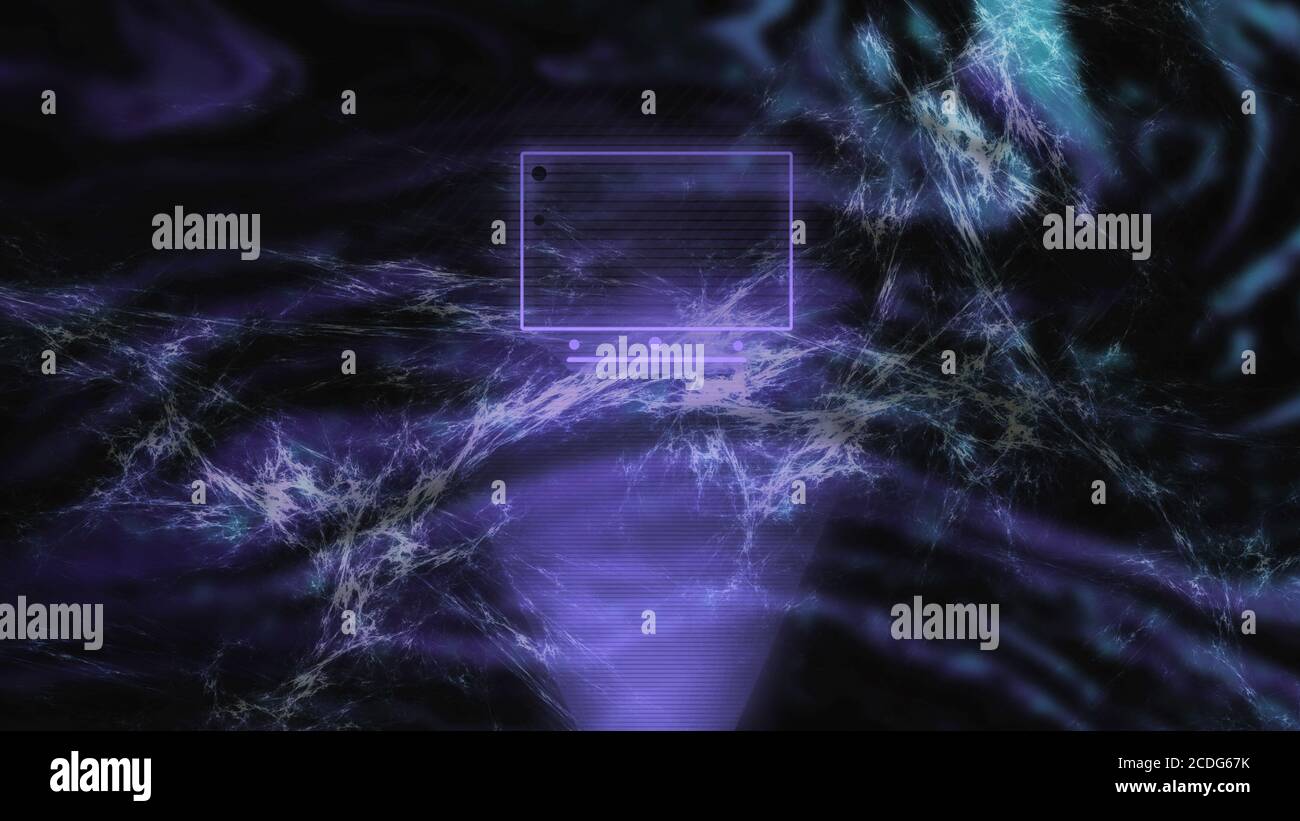 Transparent computer hologram. Violet neon. Futuristic background Stock ...