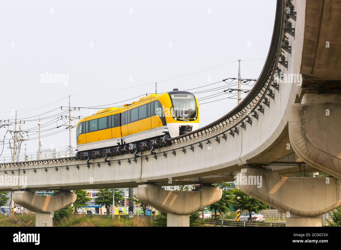 Incheon, South Korea - May 25, 2016: Maglev magnetic levitation train ...