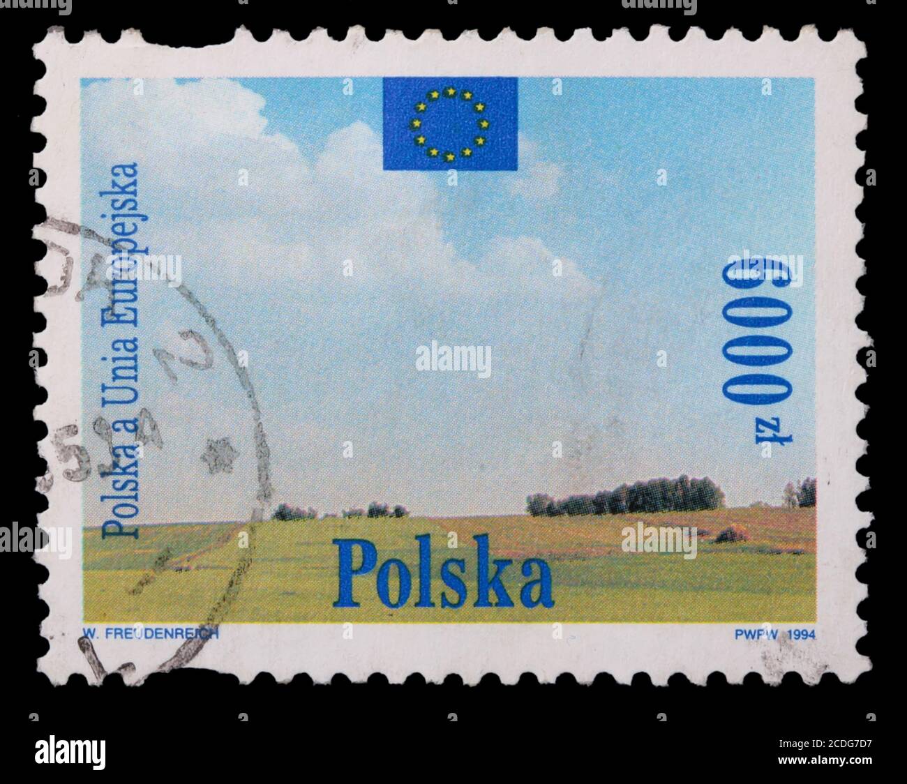 Poland - CIRCA 1994: A stamp - Polska the European Stock Photo - Alamy