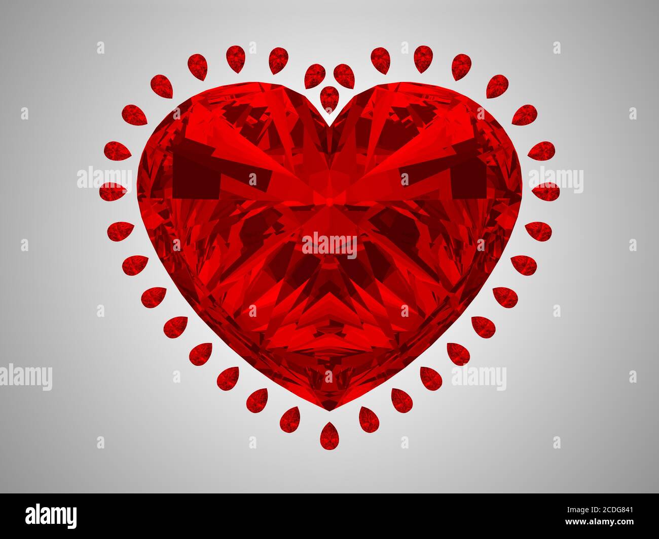 Large red heart cut diamond Stock Photo - Alamy