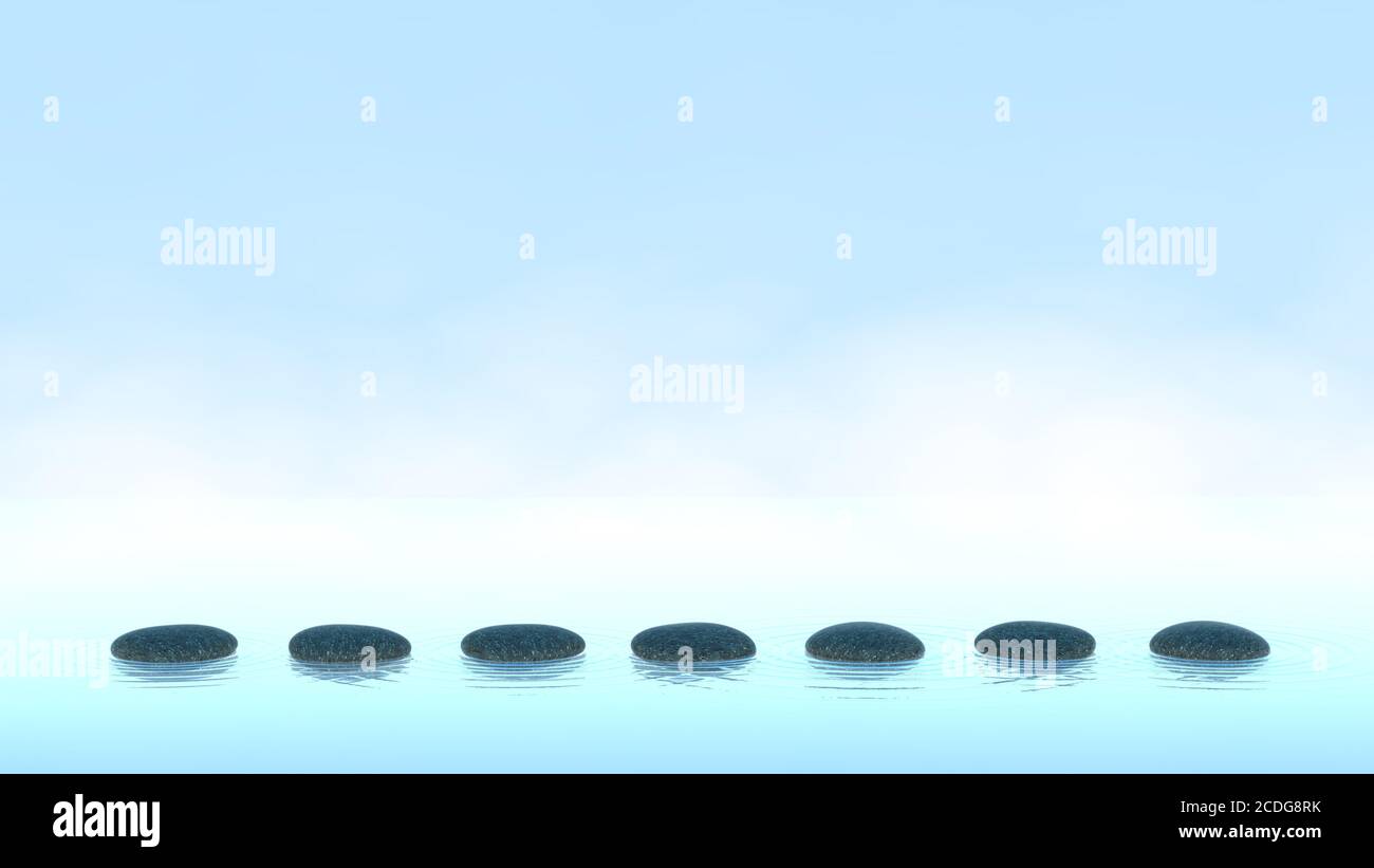 Blue water and pebbles hi-res stock photography and images - Alamy