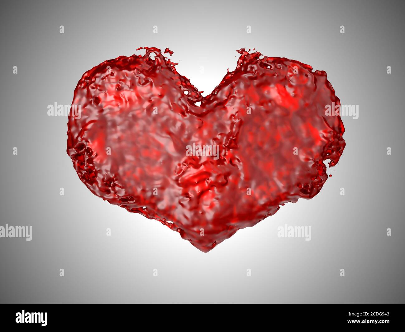 Love - Red liquid heart shape Stock Photo - Alamy