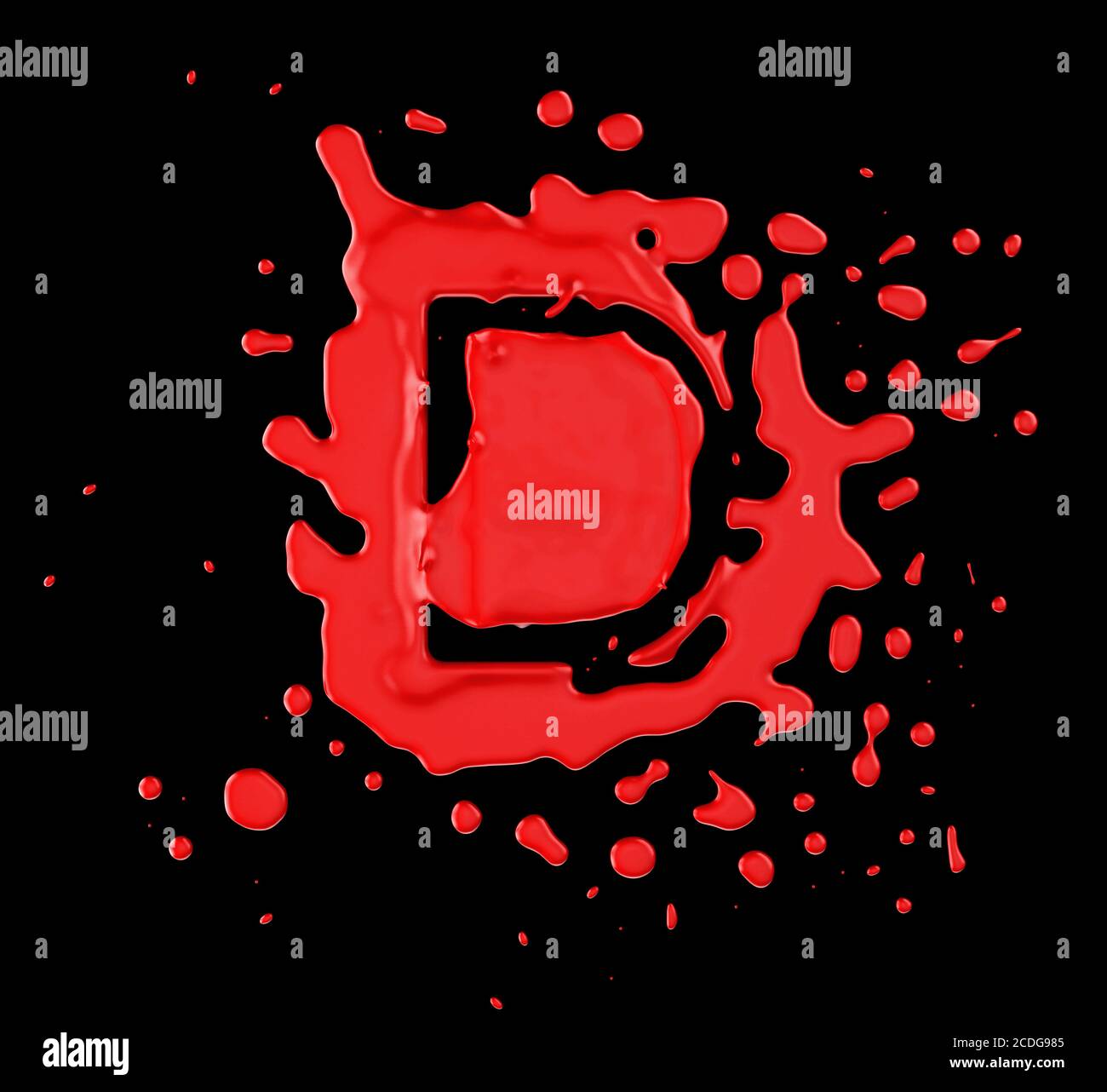 Blood font red liquid letter d hi-res stock photography and images - Alamy