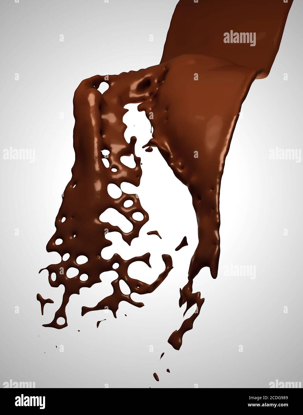 Melted chocolate flow Stock Photo - Alamy