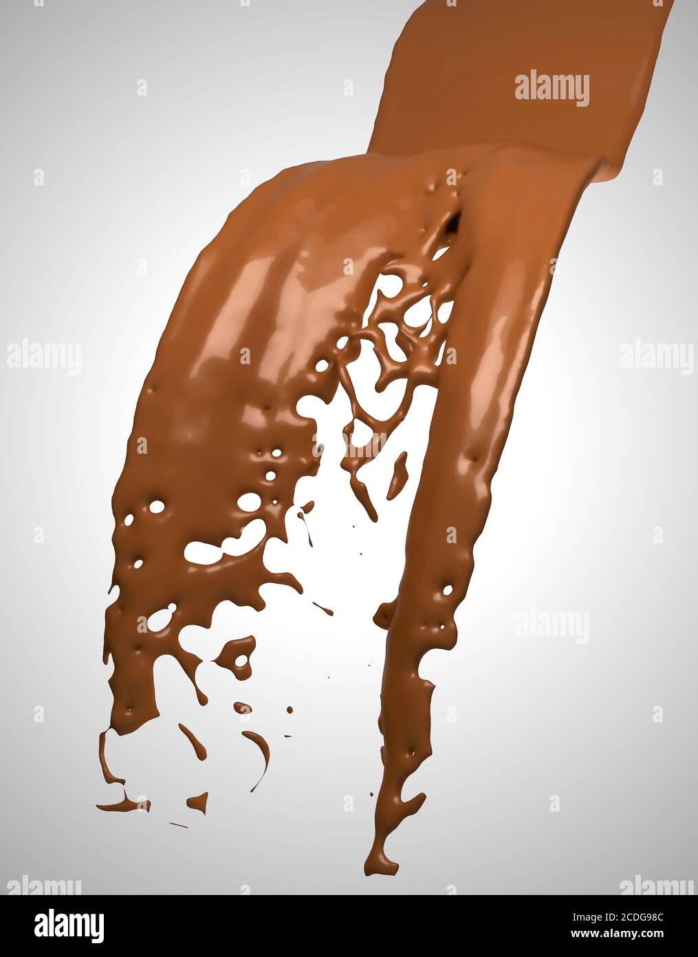 Liquid milk chocolate flow Stock Photo - Alamy