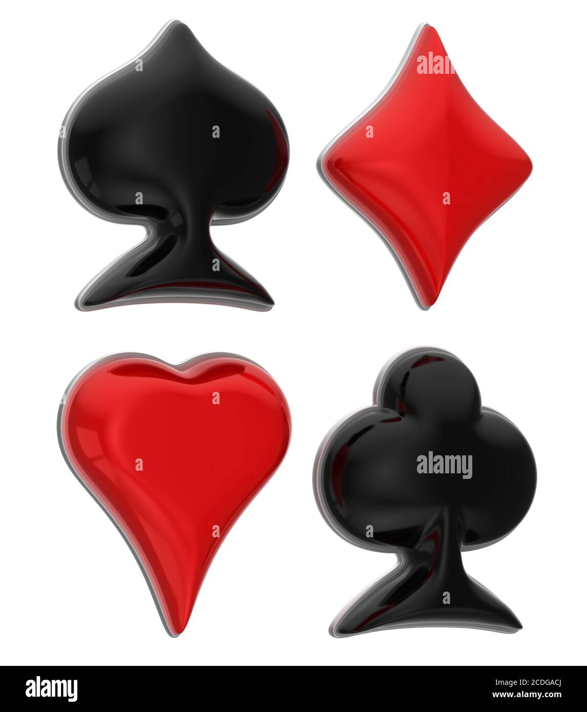 Black and red playing card suits hi-res stock photography and images ...