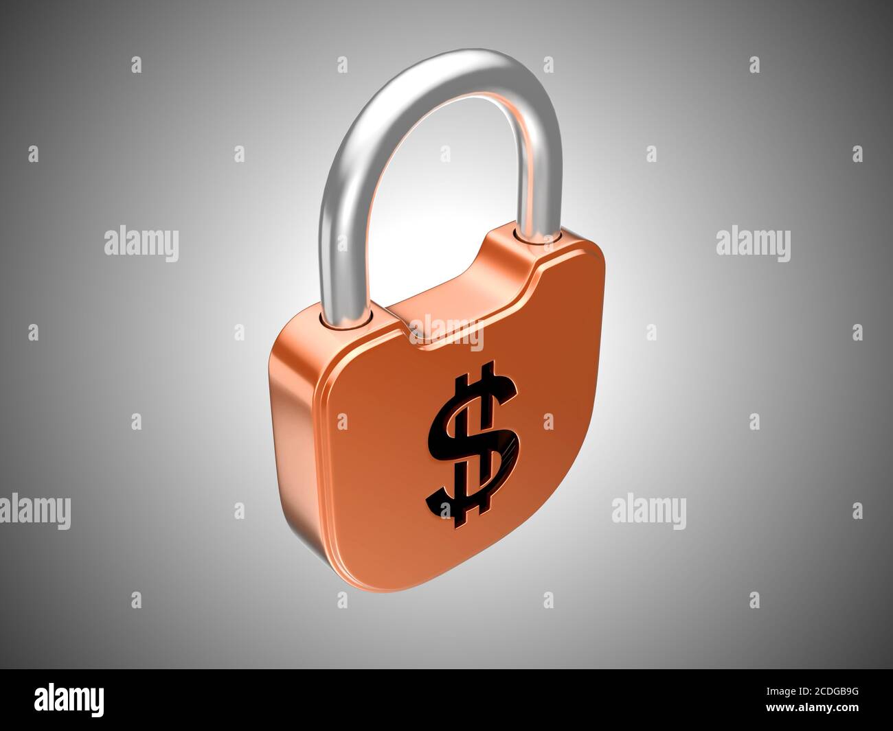 Locked lock: US dollar security Stock Photo - Alamy