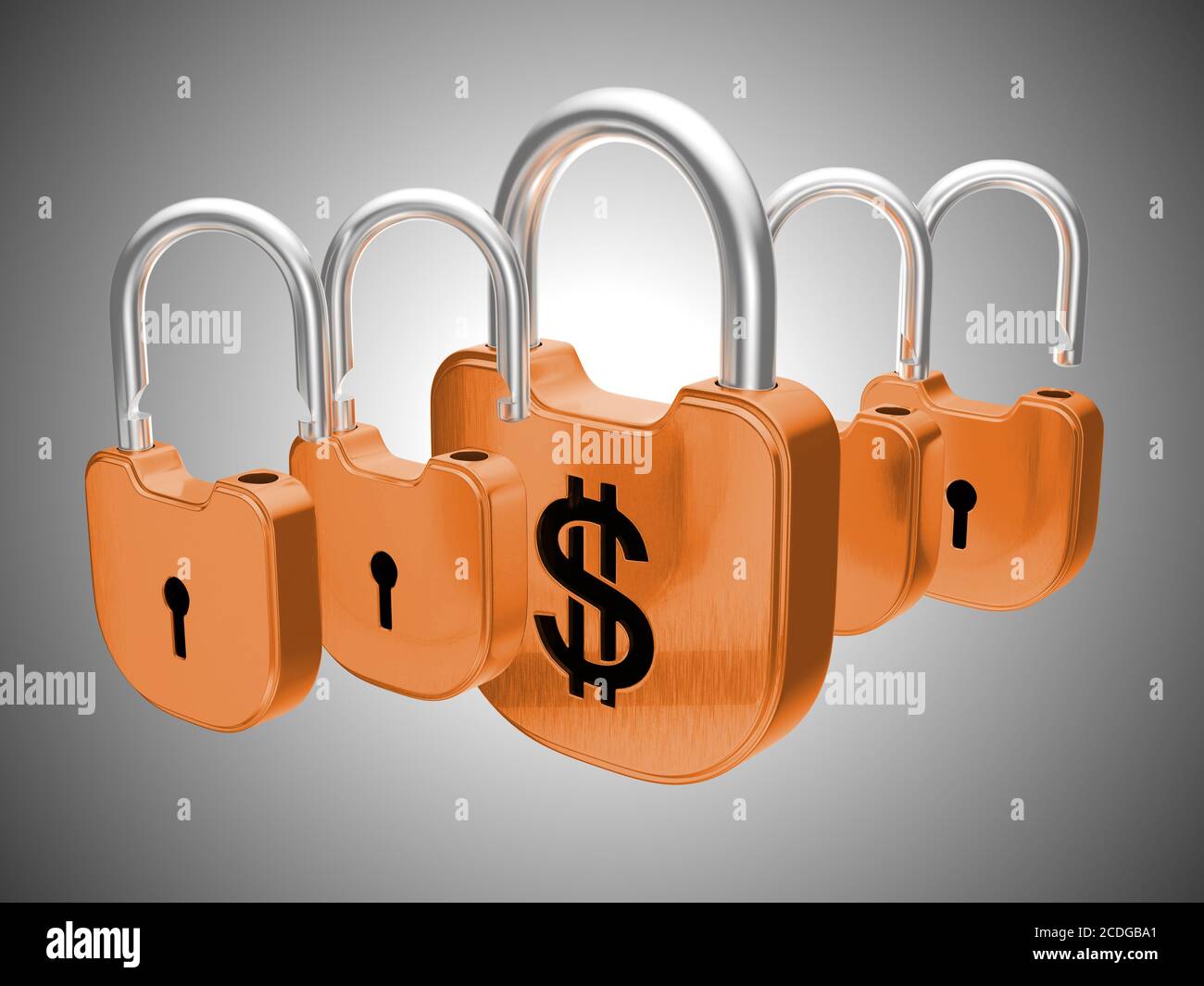 Padlocks: US dollar currency safety Stock Photo - Alamy