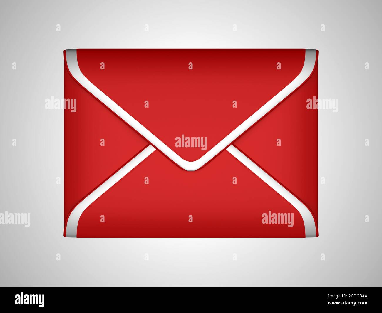 EMail and post: Red sealed envelope Stock Photo - Alamy