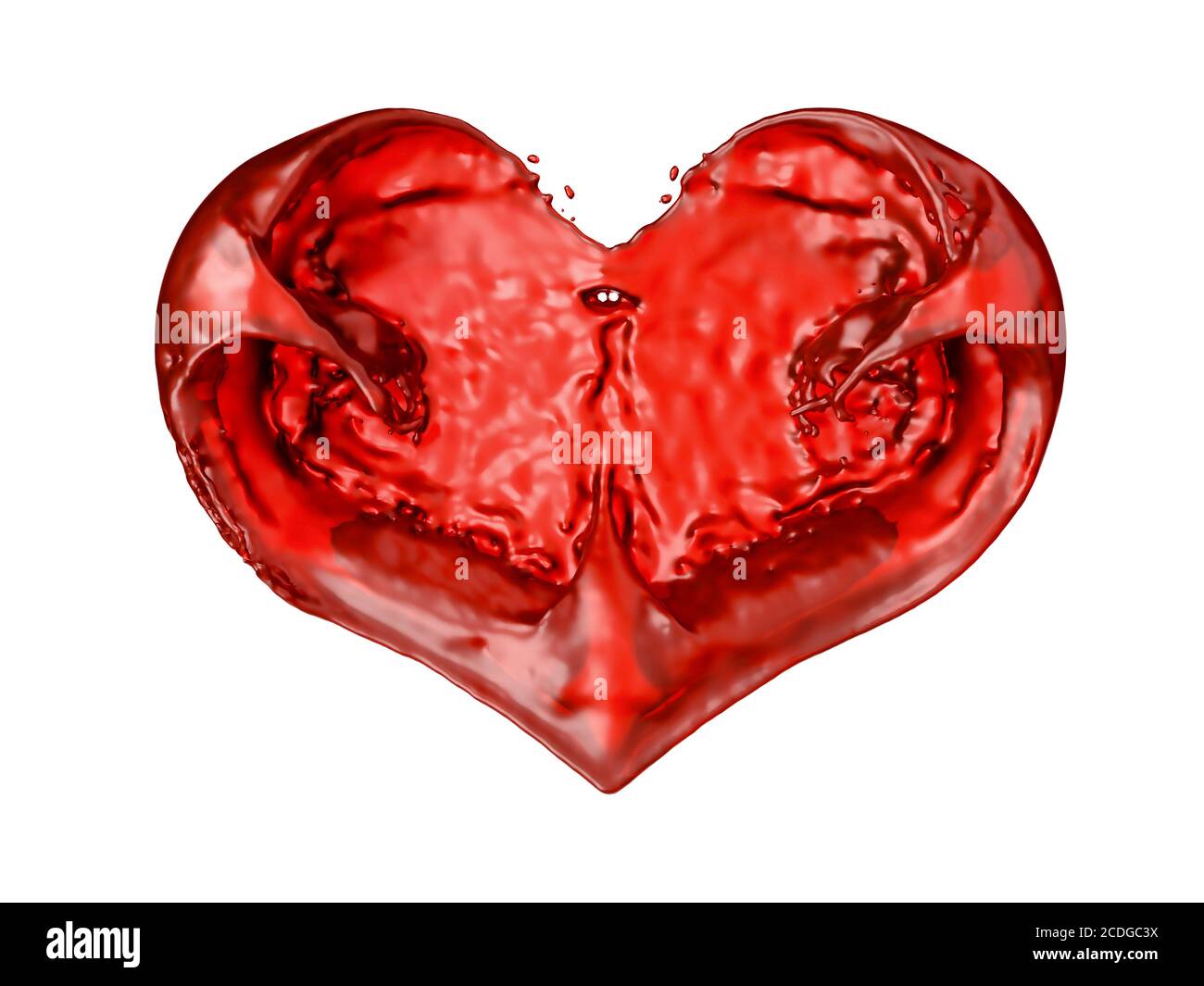 Love: fluid heart shape Isolated Stock Photo - Alamy