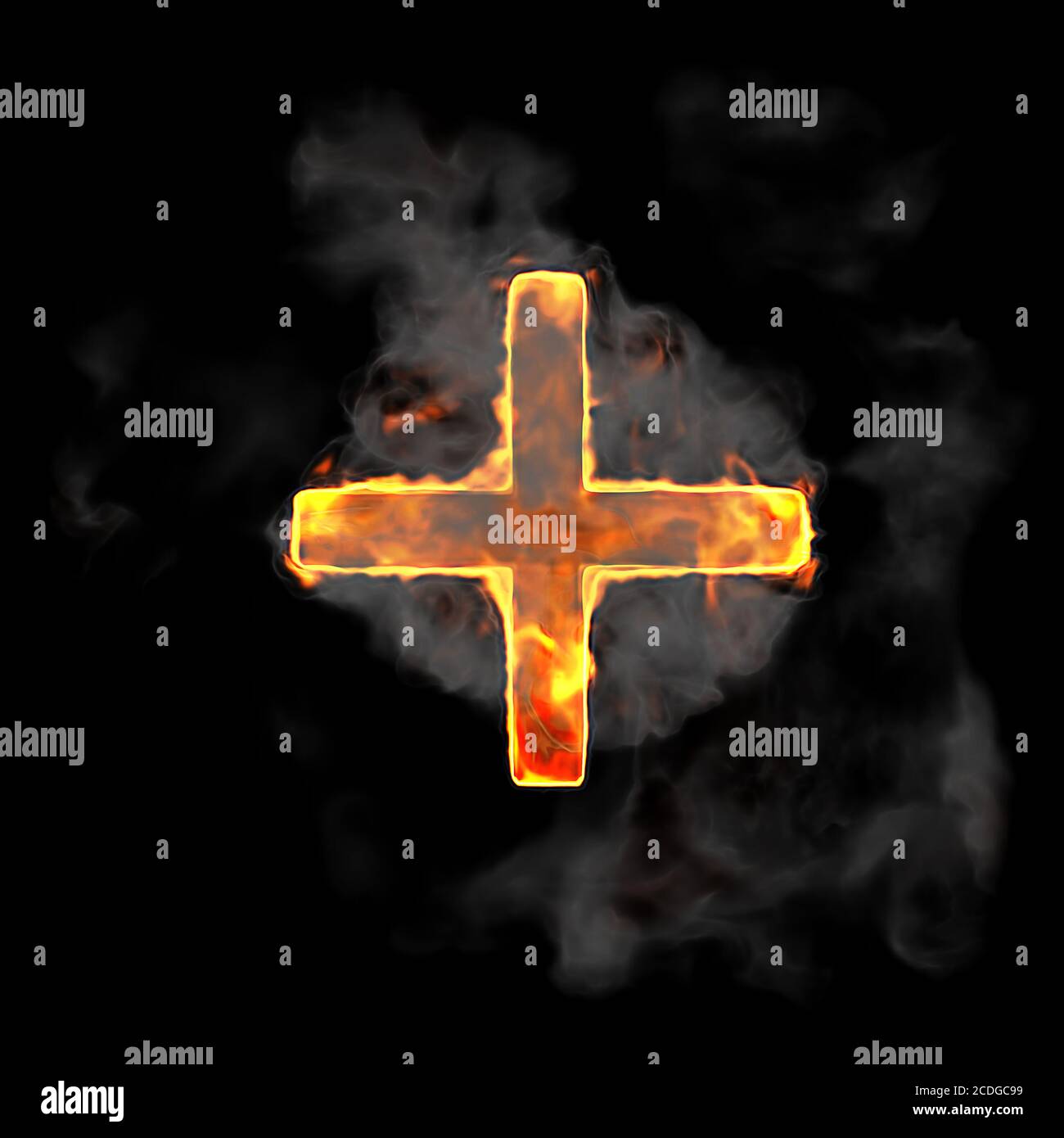 Burning and flame font plus symbol Stock Photo - Alamy