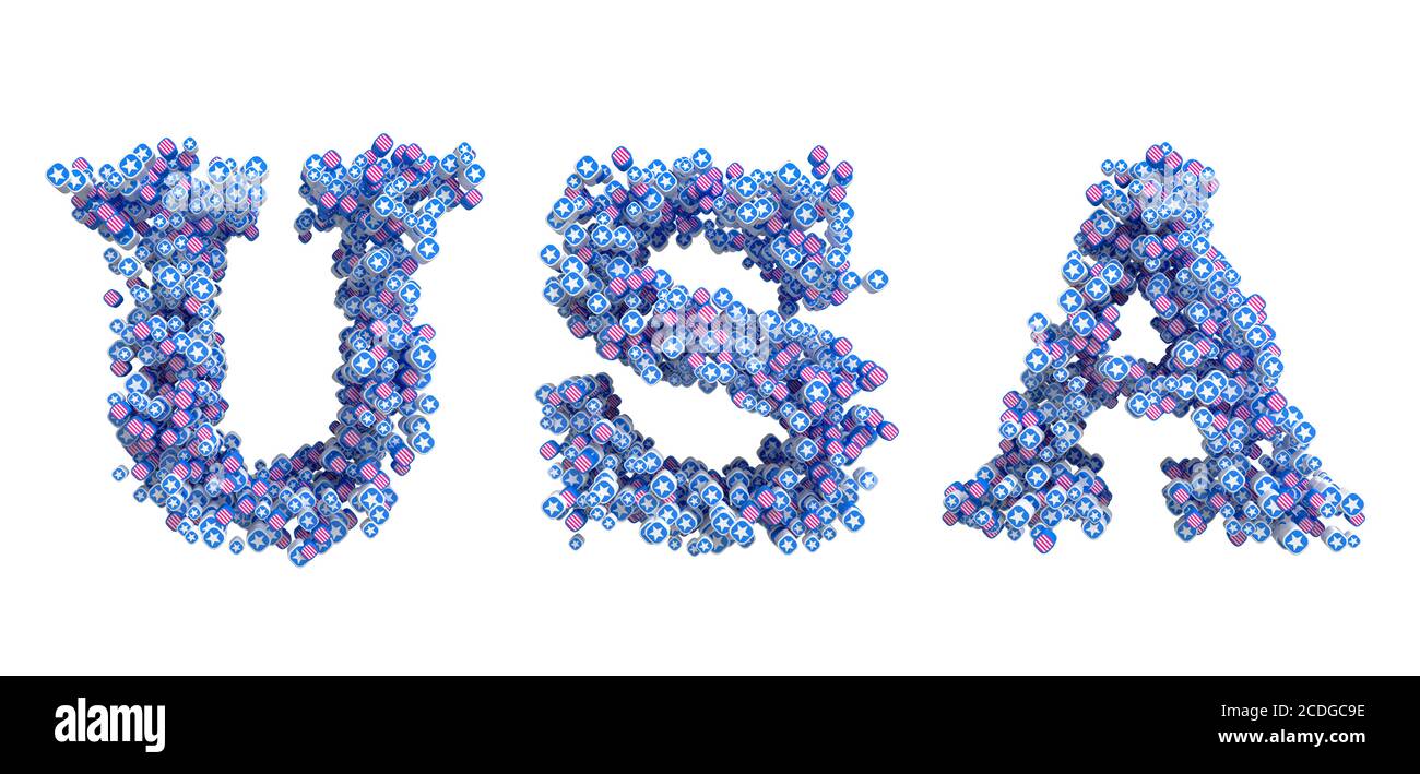 Usa flag font Cut Out Stock Images & Pictures - Alamy