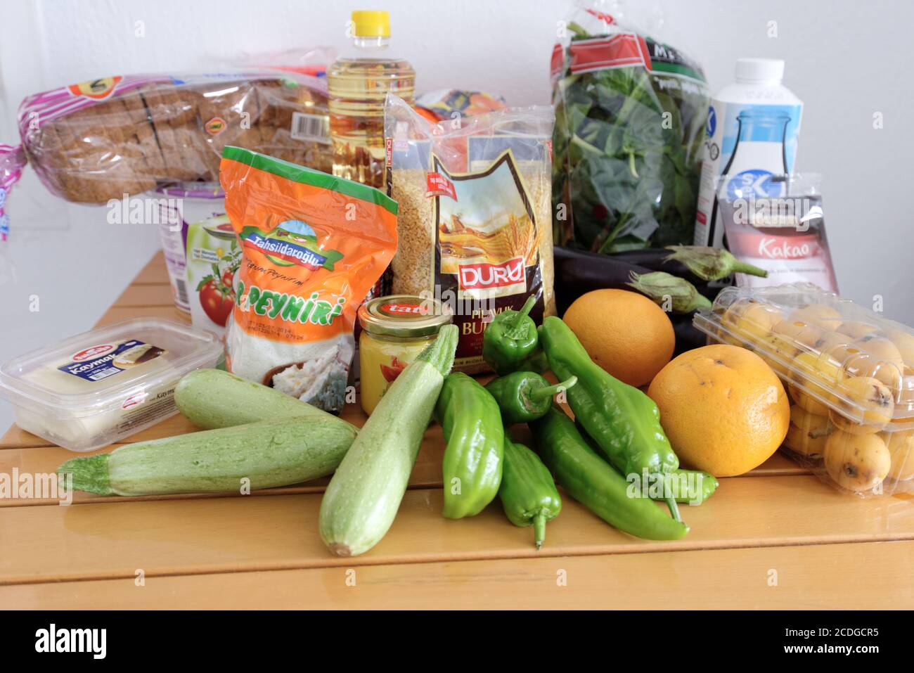 Turkish food from food store on the table Stock Photo - Alamy