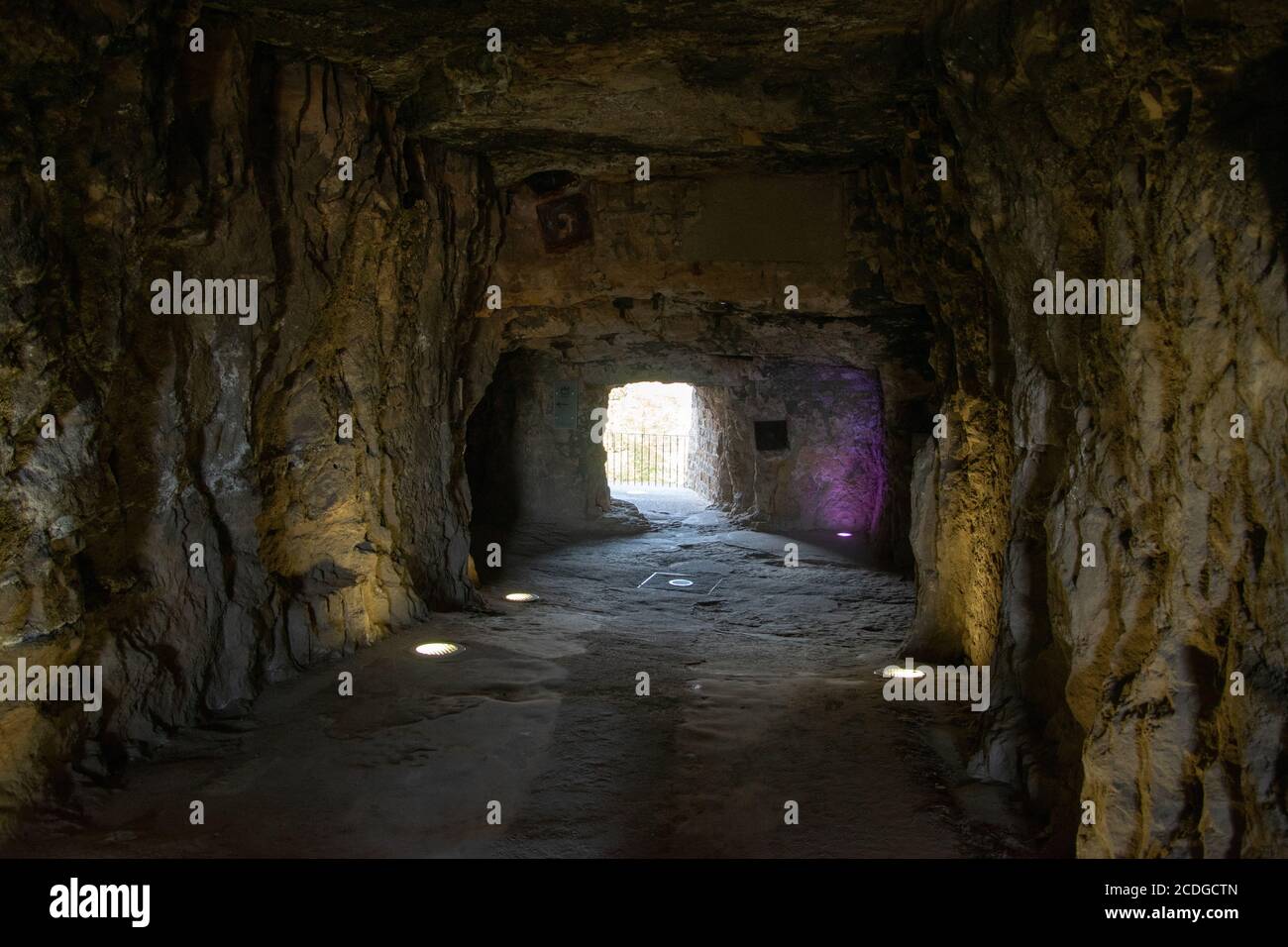 View inside an old underground tunnel Stock Photo - Alamy