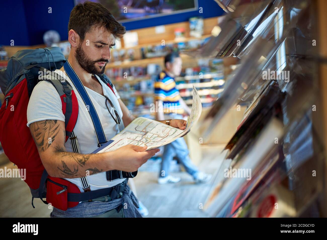 People planning digital map hi-res stock photography and images - Alamy