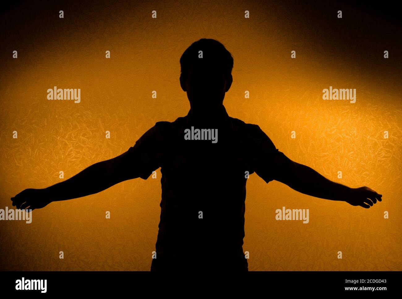 Breakthrough - male silhouette Stock Photo - Alamy