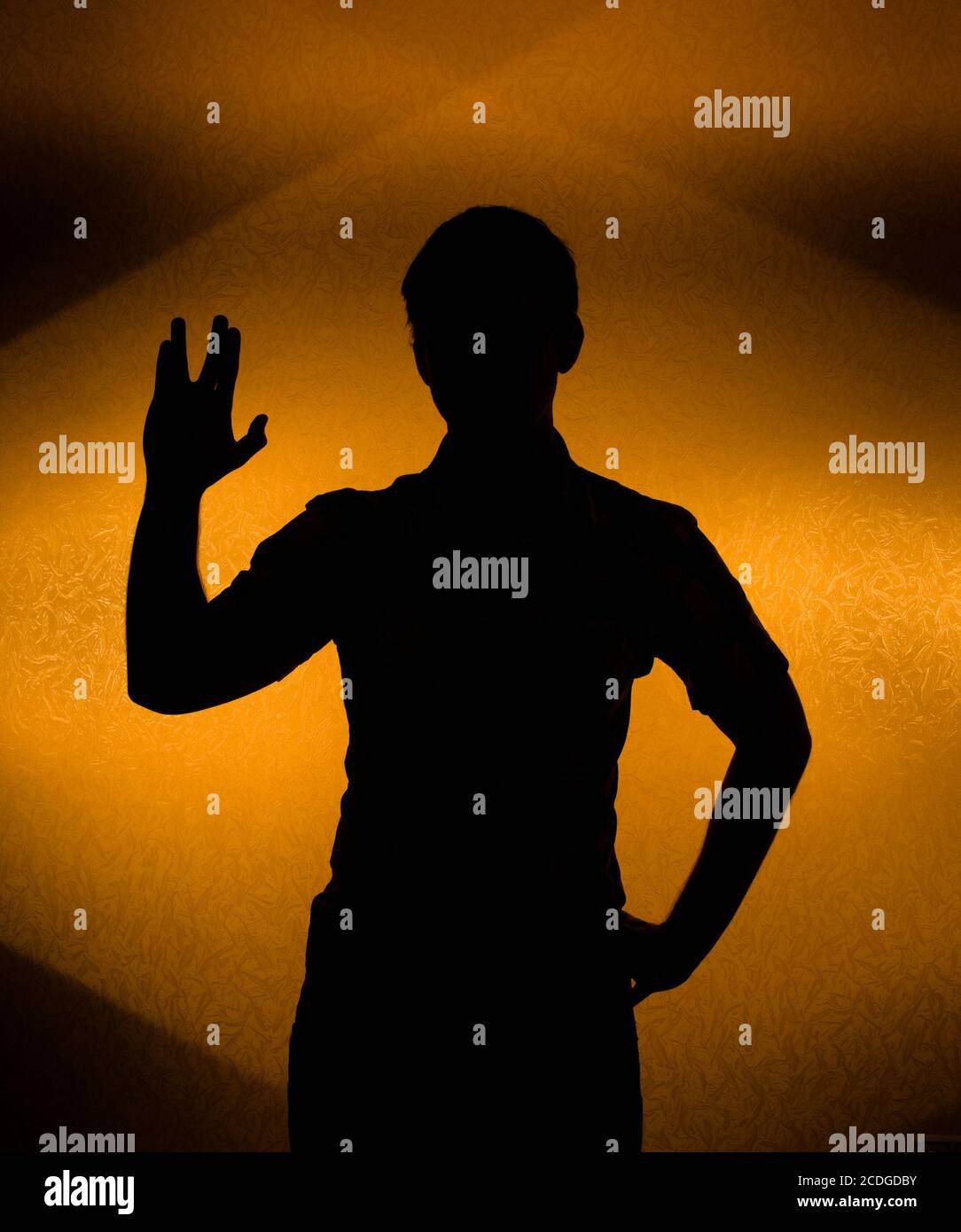 Back silhouette of man hi-res stock photography and images - Alamy