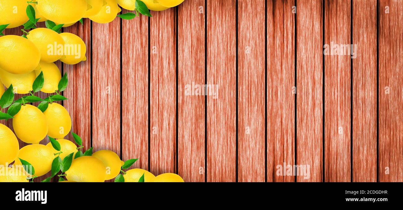 wood background with lemons presentation food design, professional ...