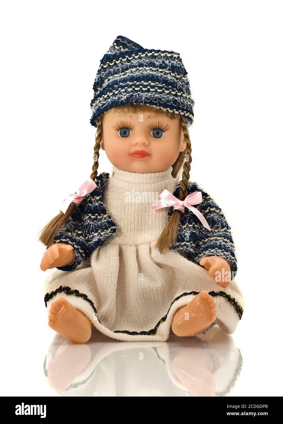 Beautiful doll with long pigtails Stock Photo - Alamy