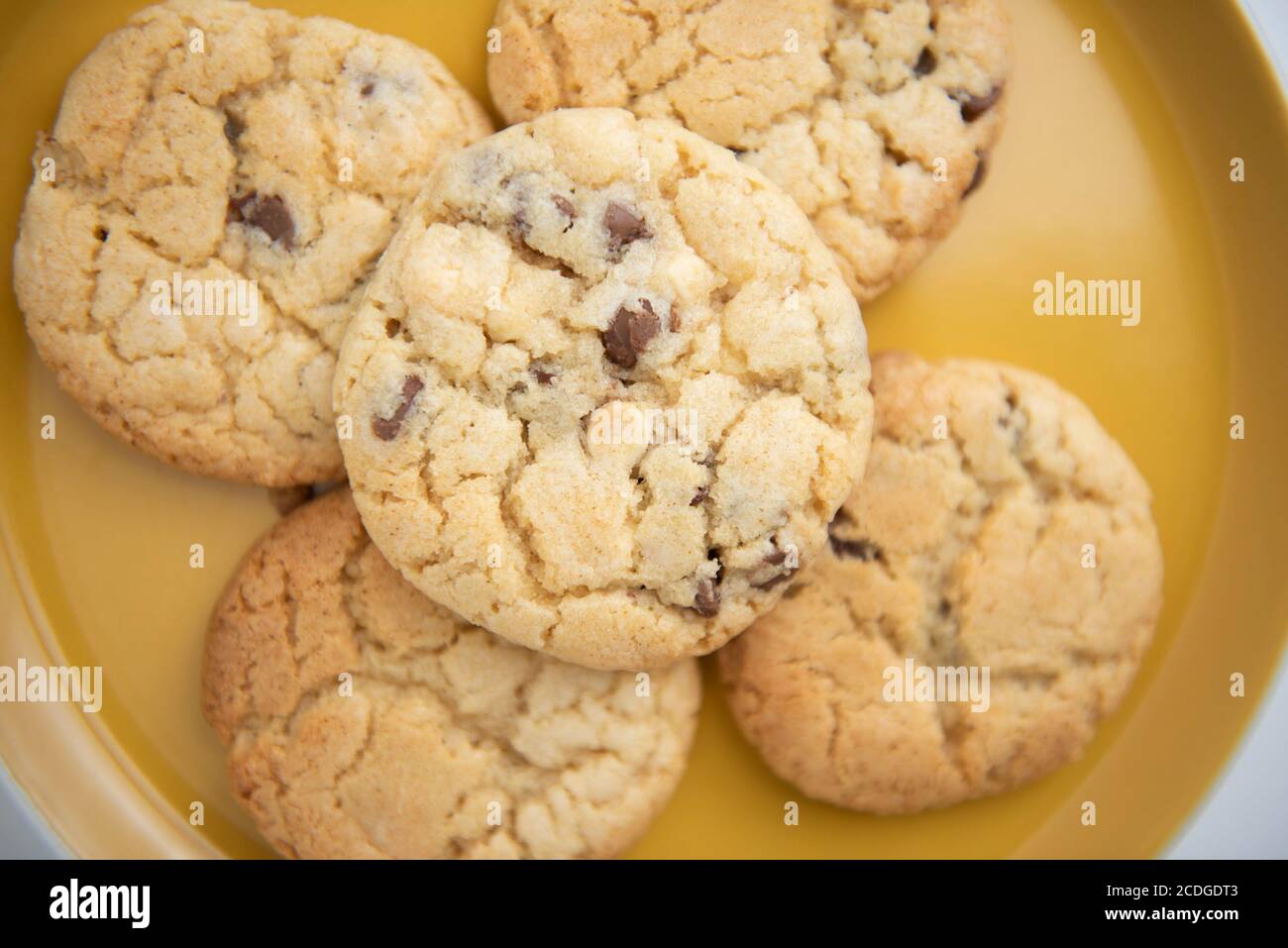 Homemade Choc Chip Cookies Stock Photo - Alamy