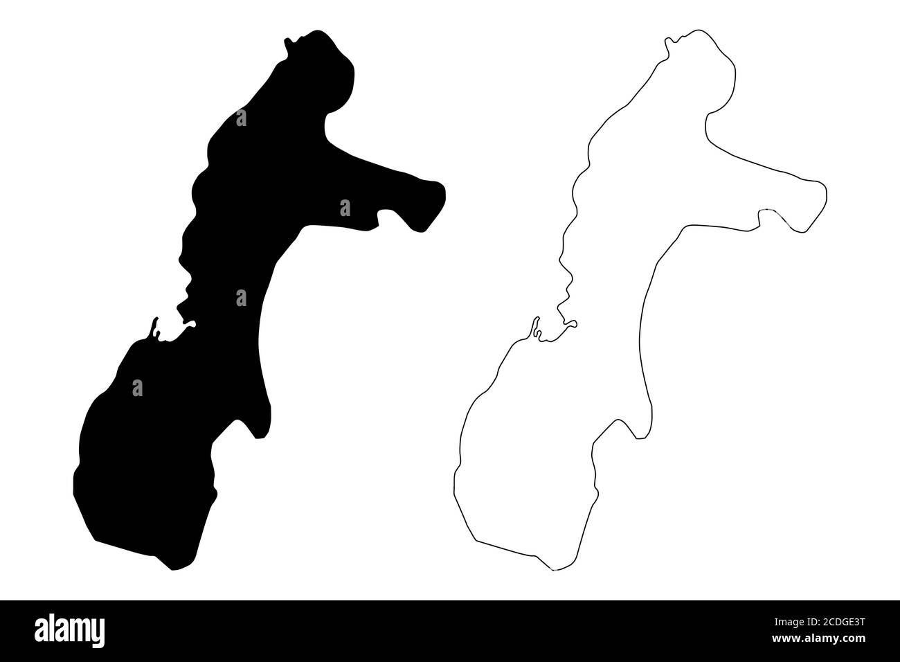 Moroni City (Union of the Comoros, Grande Comore island) map vector ...