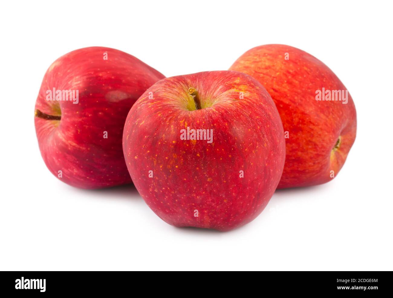 Three red apples Stock Photo - Alamy