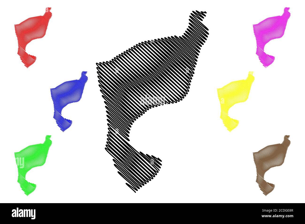 Chittagong City (Peoples Republic of Bangladesh) map vector ...