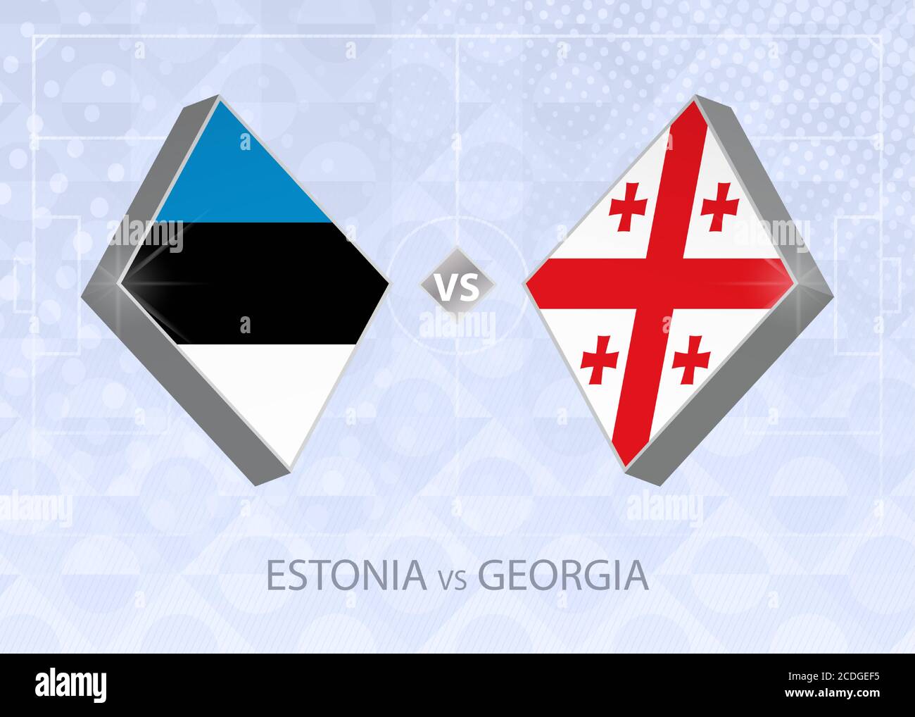 Estonia vs Georgia, League C, Group 2. European Football Competition on ...