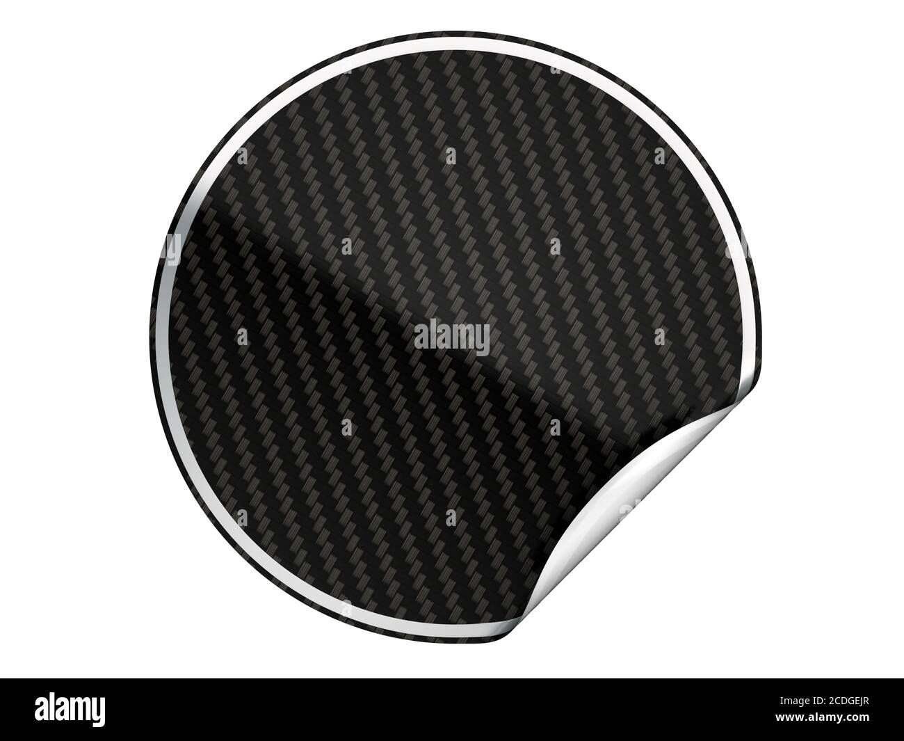 Black textured bent sticker or label over white Stock Photo - Alamy