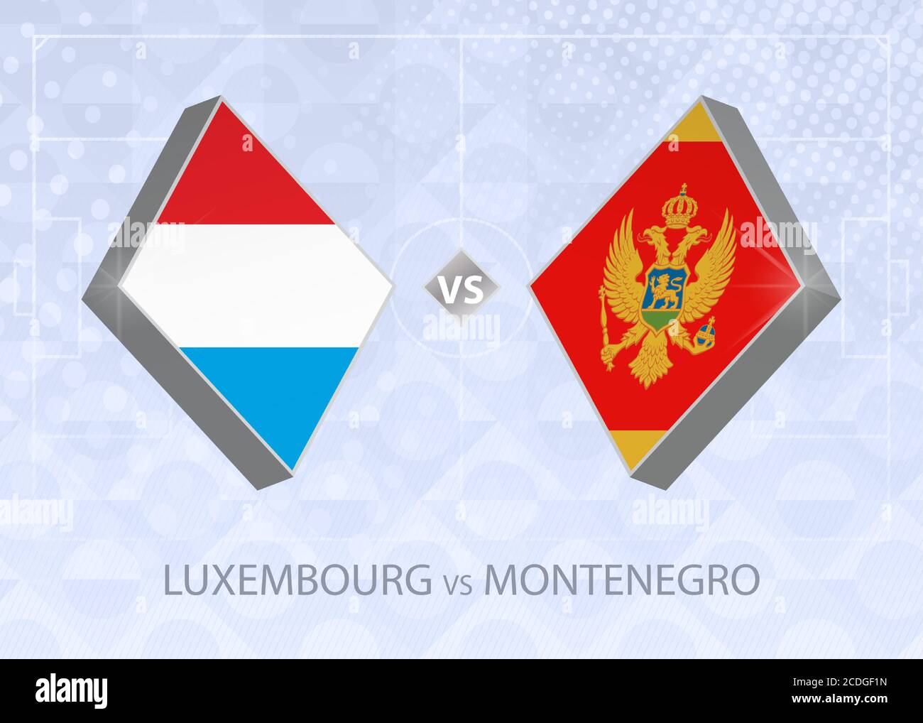Luxembourg vs Montenegro, League C, Group 1. European Football ...