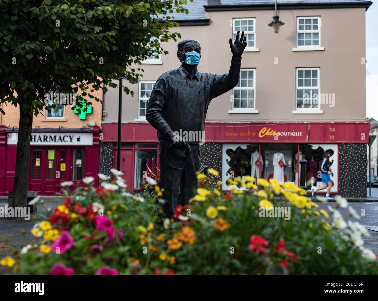 Listowel, Ireland - 27th August 2020: Statue of the late writer and ...