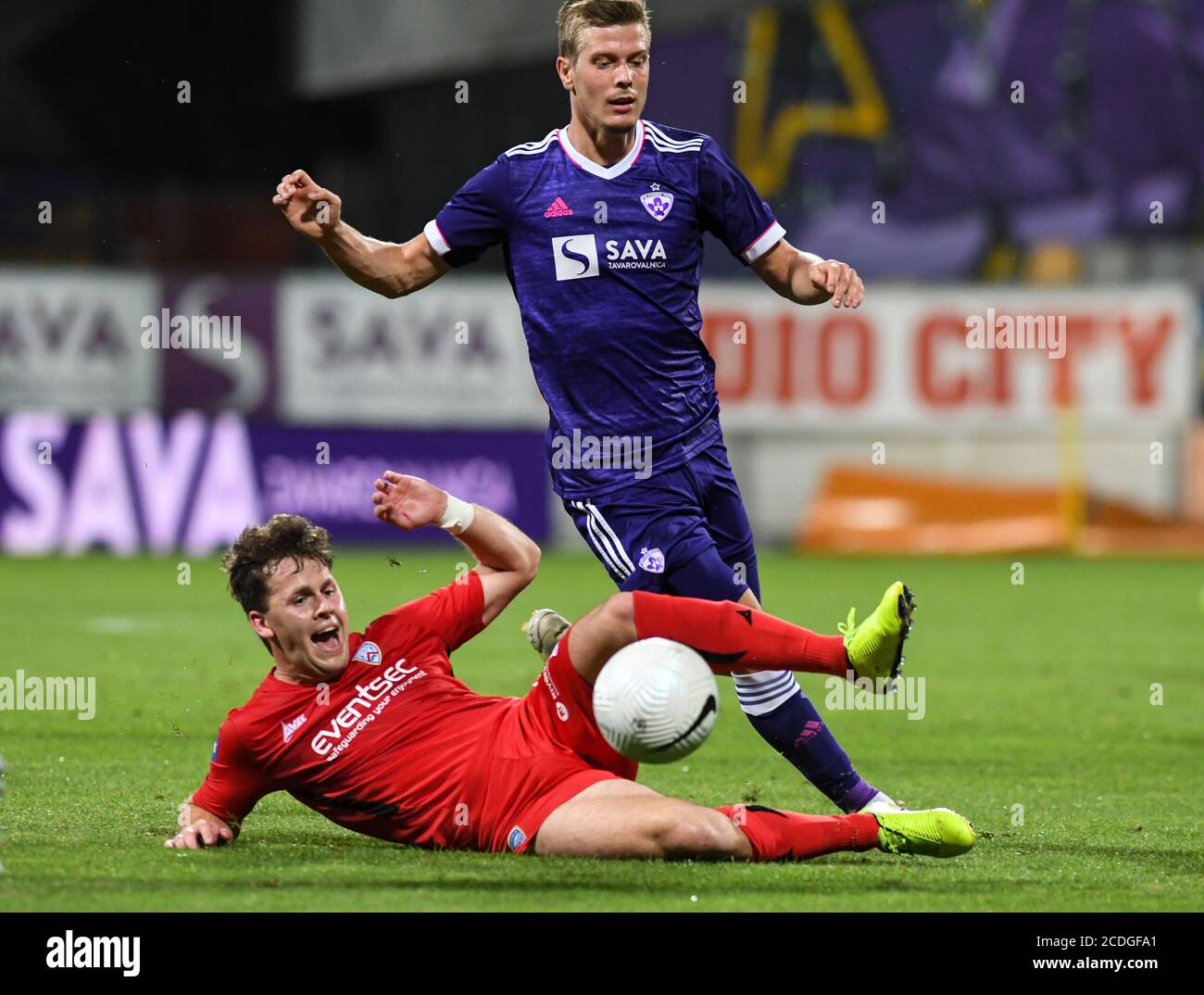 Maribor, Slovenia. 27th Aug, 2020. Ben Doherty of Coleraine FC and ...