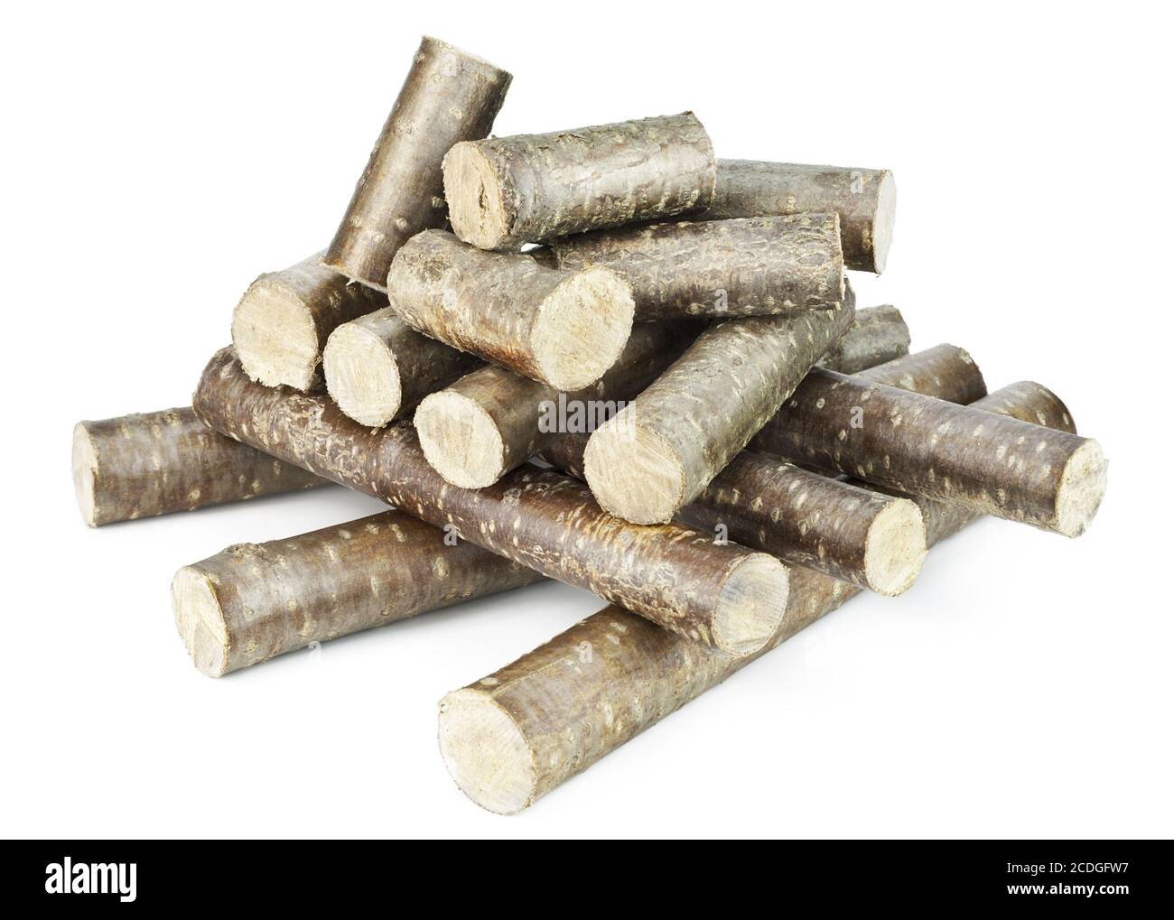 Logs for a small fire Stock Photo - Alamy