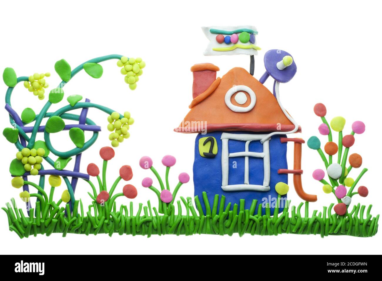 Grapes grow near the small house Stock Photo - Alamy