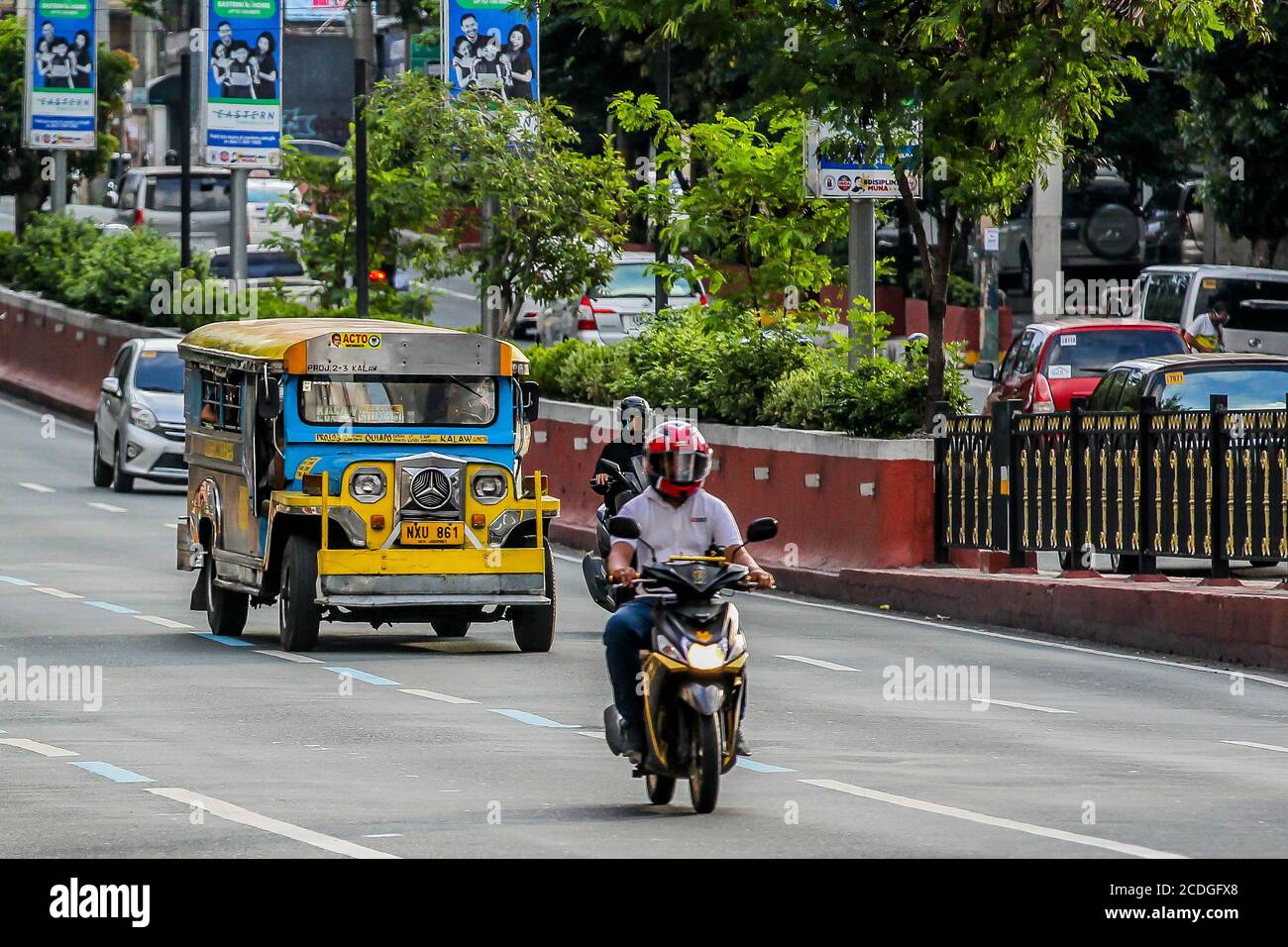 Manila, Philippines. 28th Aug, 2020. A jeepney is seen on a road in ...