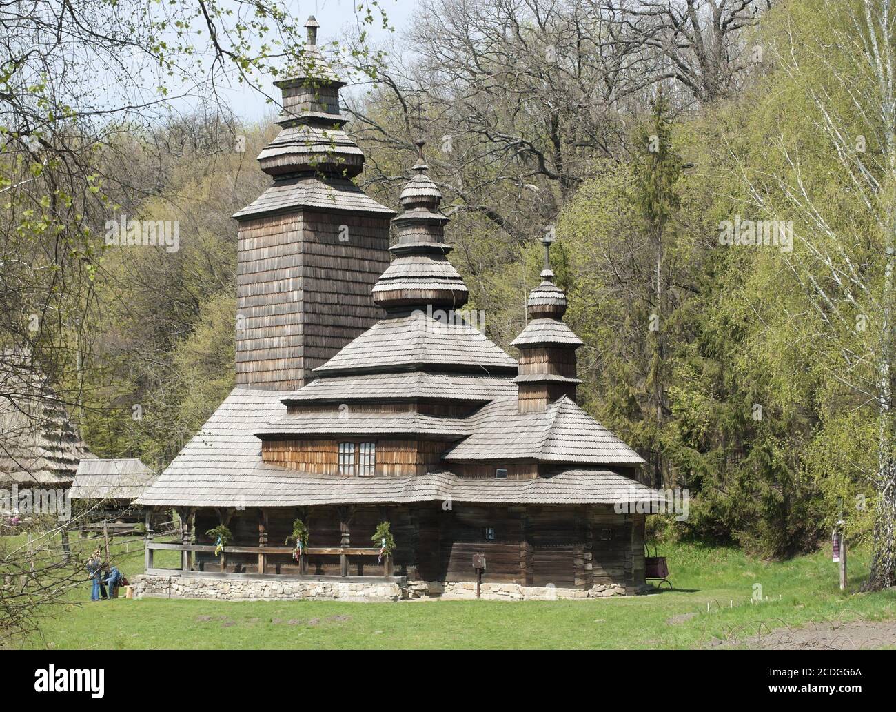 Ancient rural wooden church Stock Photo - Alamy