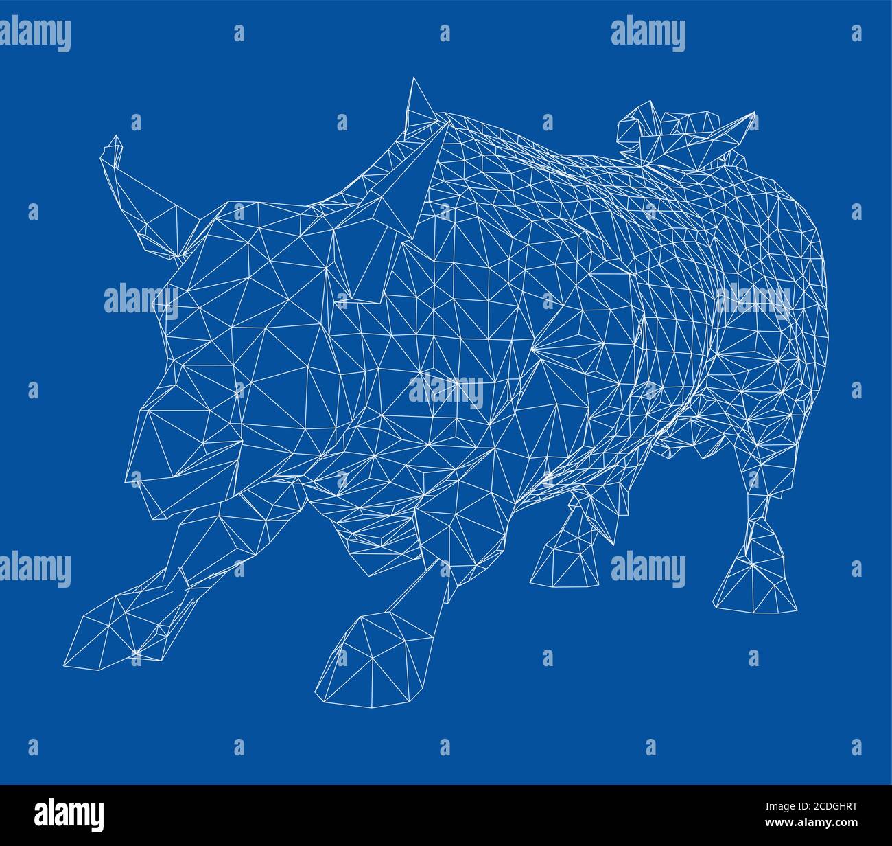 The Charging Bull. Vector Stock Vector Image & Art - Alamy