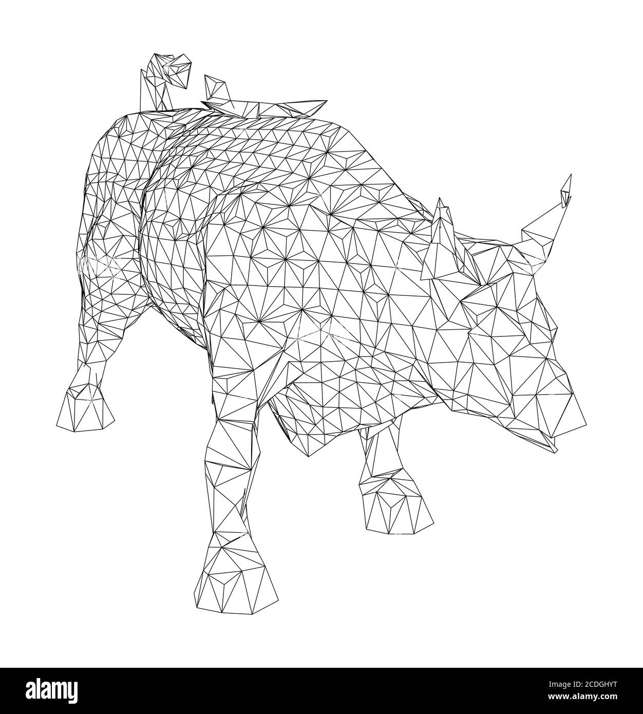 The Charging Bull. Vector Stock Vector Image & Art - Alamy