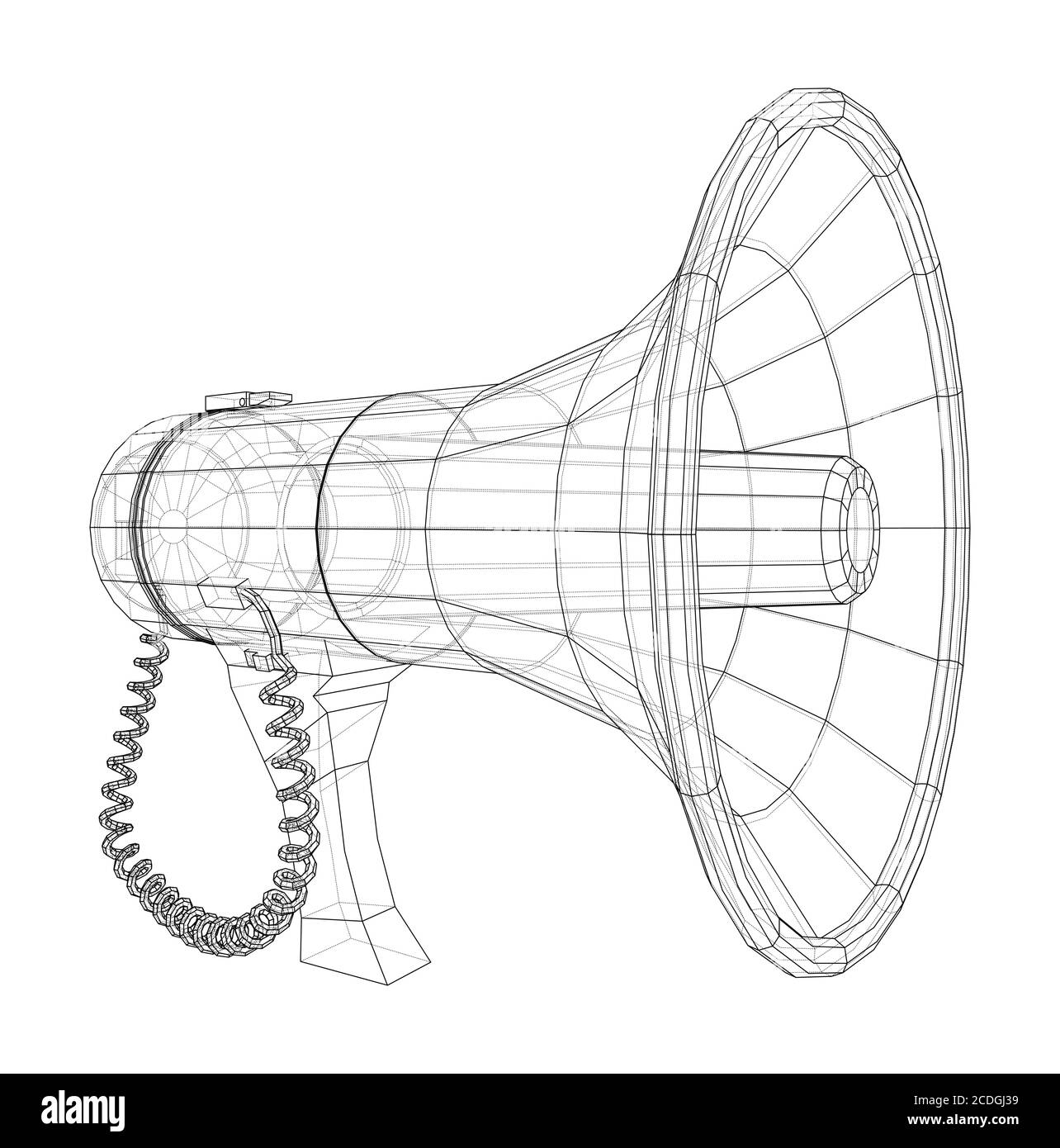 Megaphone concept outline. Vector Stock Vector Image & Art - Alamy