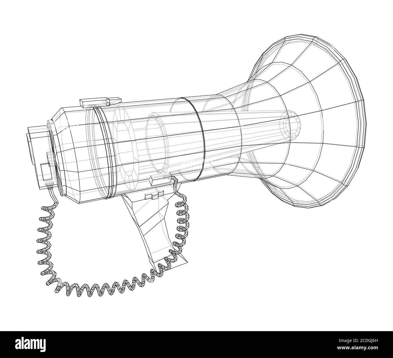 Megaphone concept outline. Vector Stock Vector Image & Art - Alamy