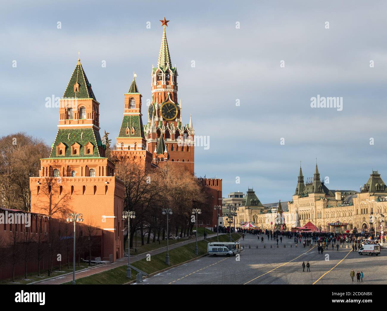 View towards Kremlin Towers and Red Square, Moscow, Russia Stock Photo ...
