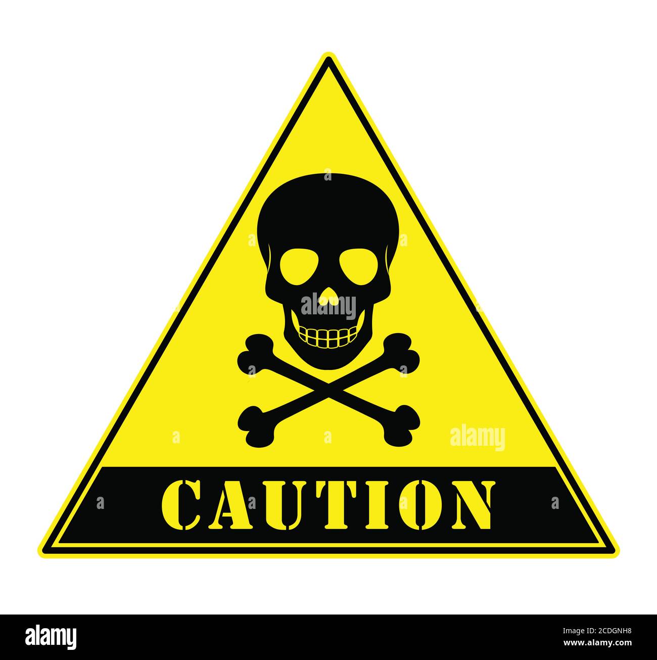 Danger poison skull yellow sign hi-res stock photography and images - Alamy