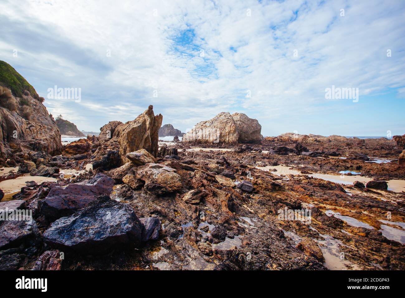 Glasshouse Rocks Beach in Narooma Australia Stock Photo - Alamy