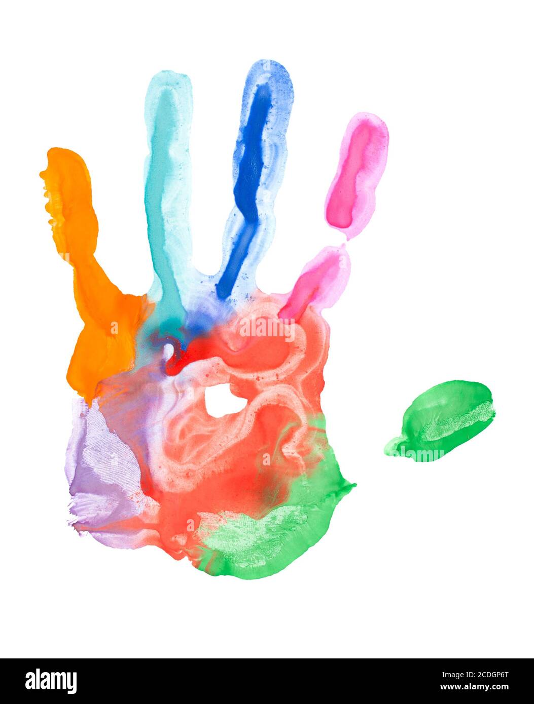 Colored hand print Stock Photo - Alamy