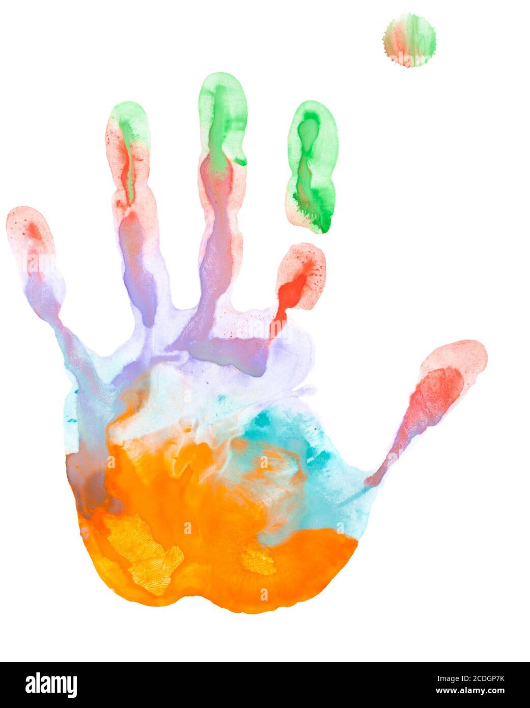 Close up of colored hand print Stock Photo - Alamy