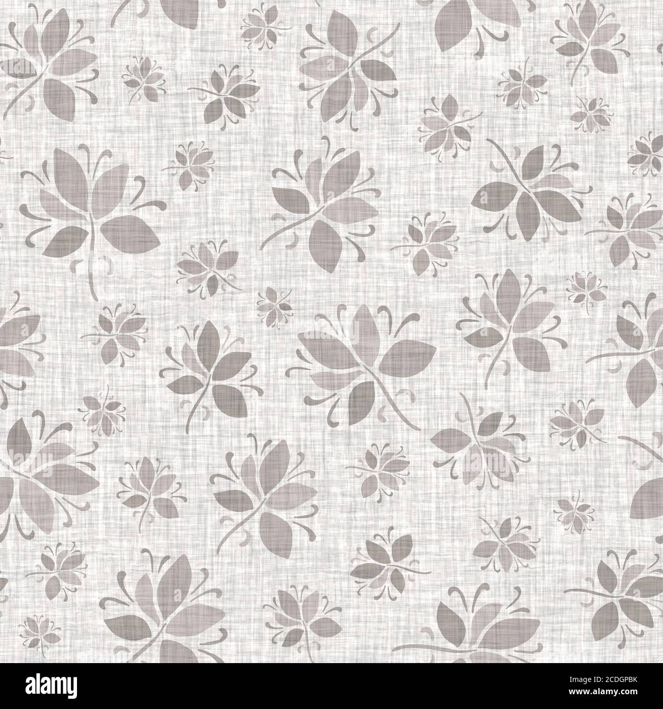 Natural gray french woven linen texture background. Old ecru flax leaf ...