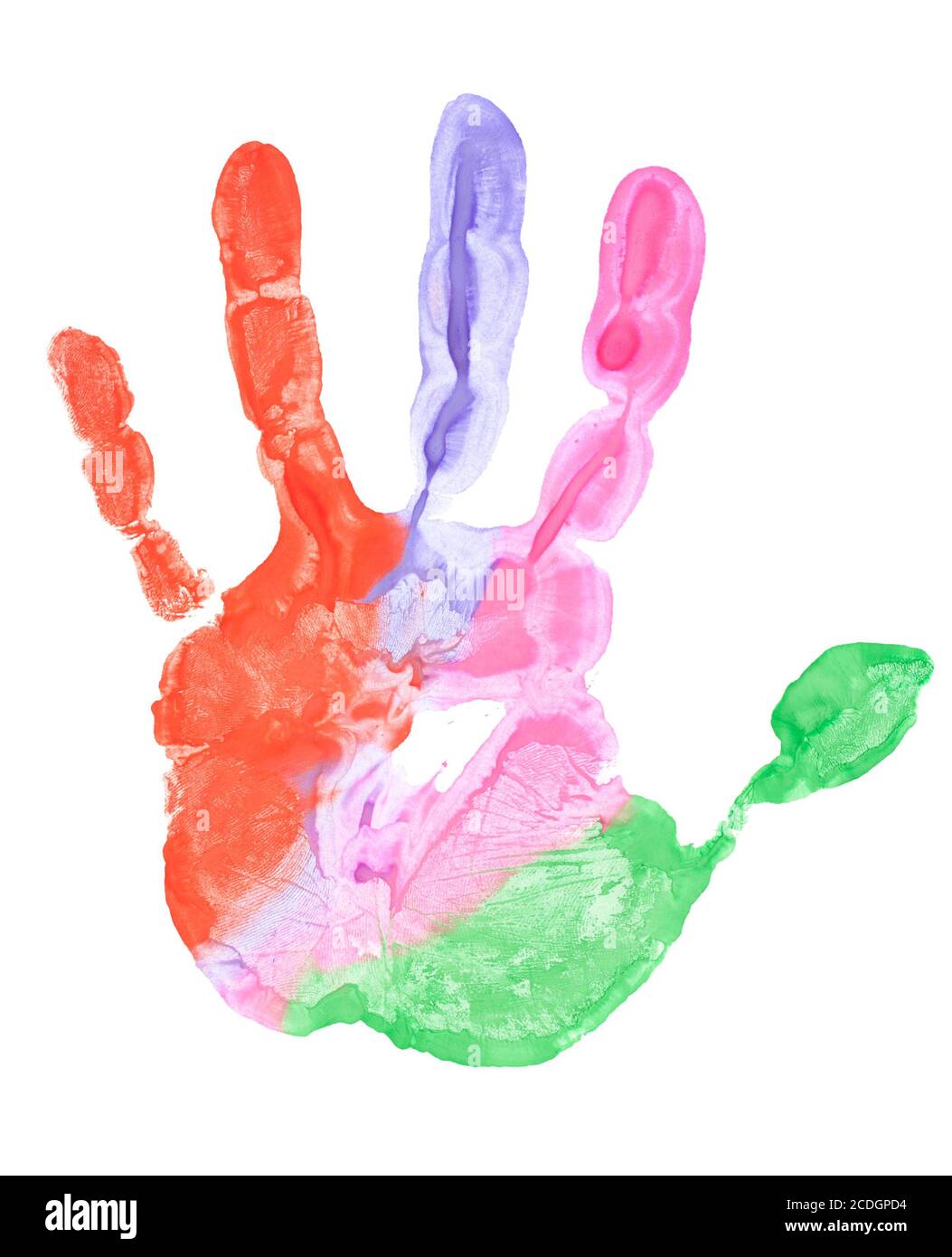 Close up of colored hand print Stock Photo - Alamy