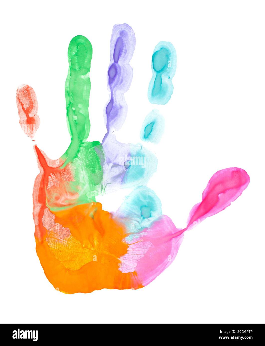 Colored hand print Stock Photo - Alamy