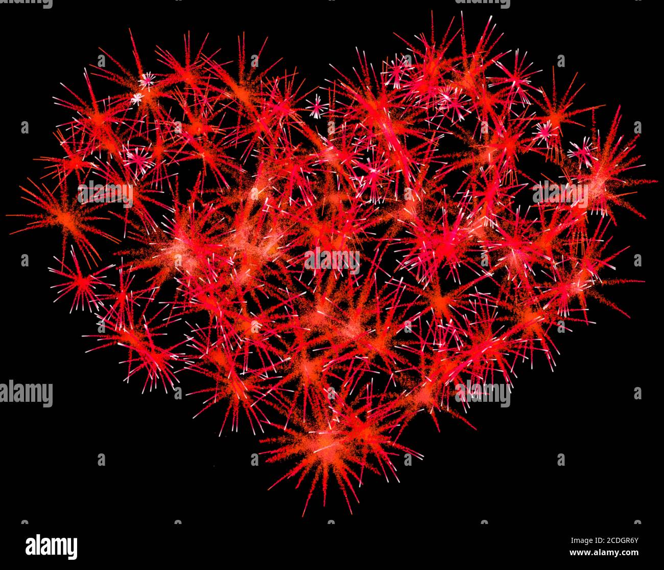 Heart fireworks hi-res stock photography and images - Alamy