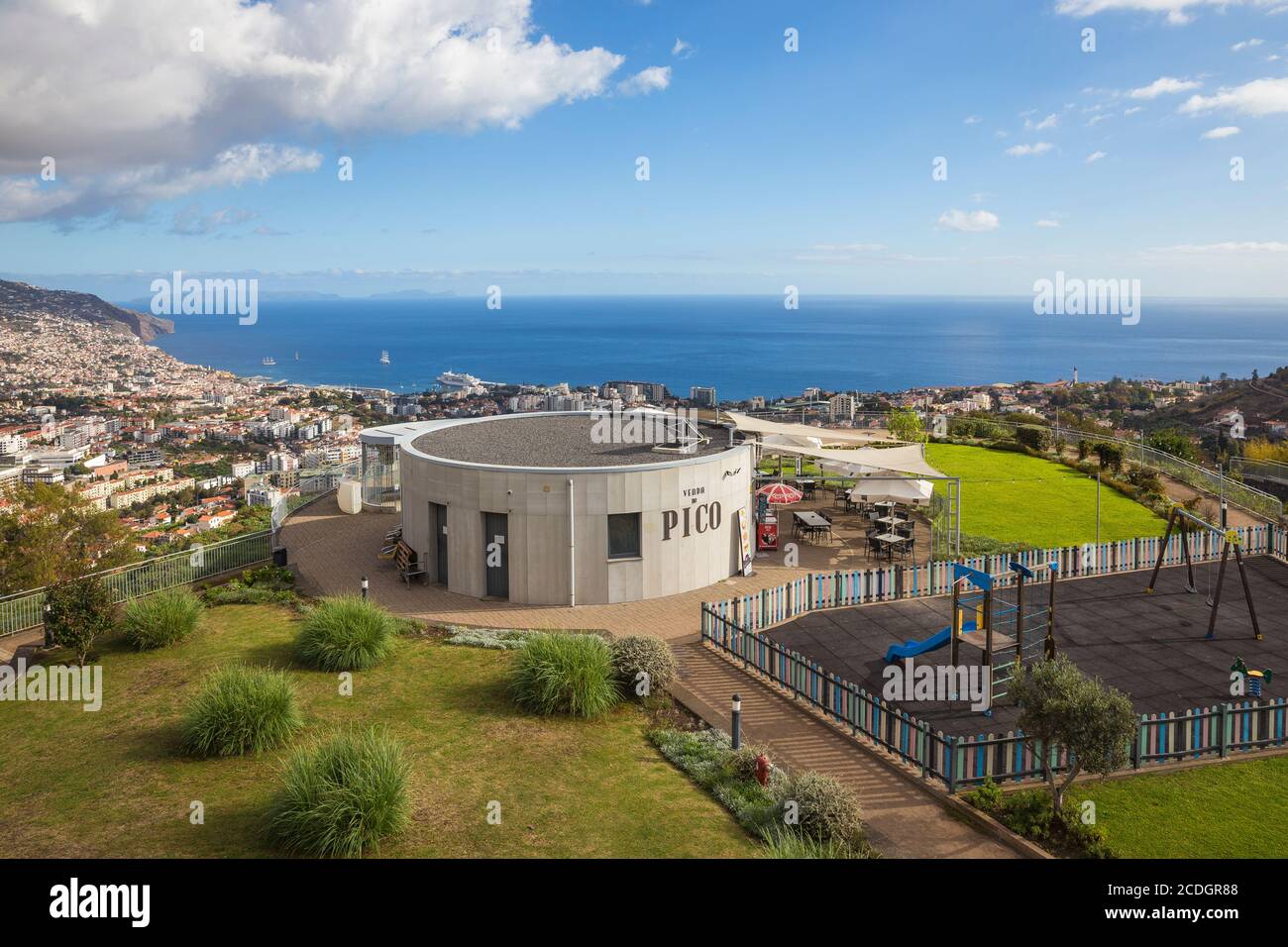 Portugal, Madeira, Funchal, Cafe at Pico dos Barcelos Stock Photo - Alamy